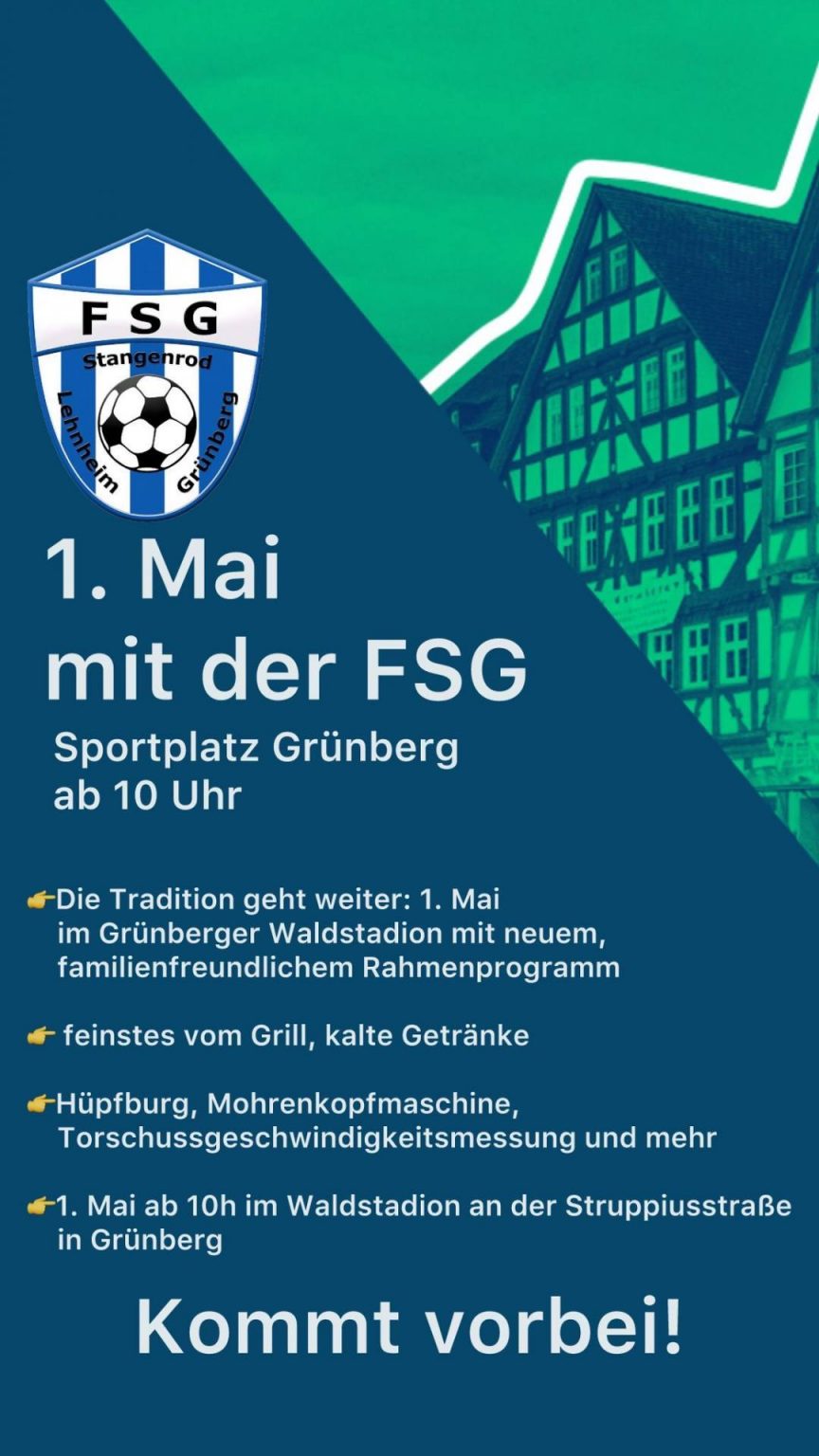 1. Mai Veranstaltung mit der FSG – TSV GRÜNBERG e.V.